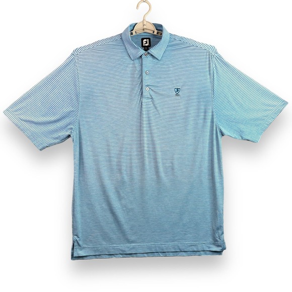 FootJoy | Shirts | Fj Footjoy Mens Golf Polo Shirt Xl Striped Blue ...